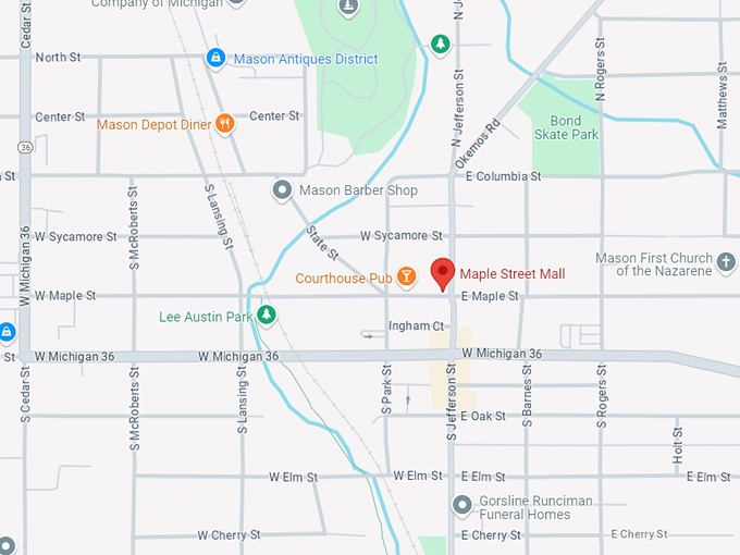 maple street mall 10 map