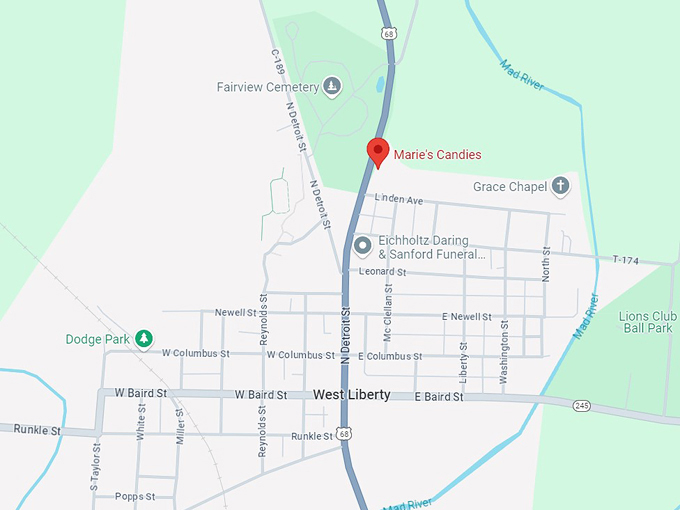 marie's candies 10 map