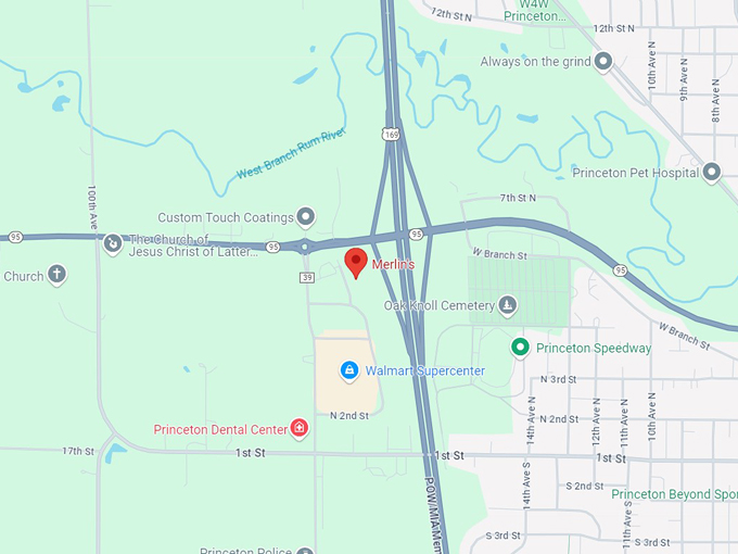 merlin's family restaurant 10 map