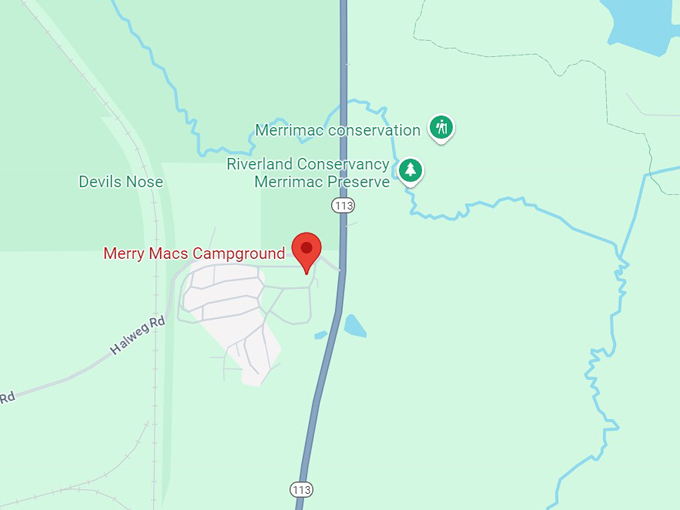 merry mac's campground 10 map