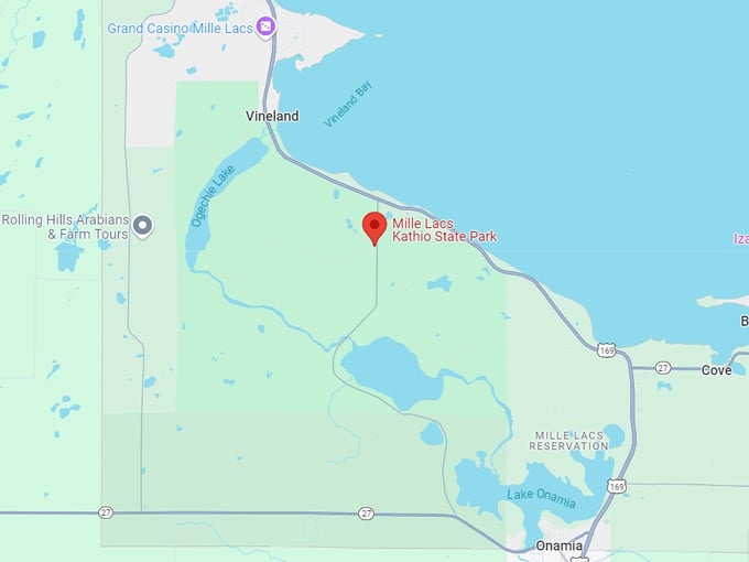 mille lacs kathio state park 10 map