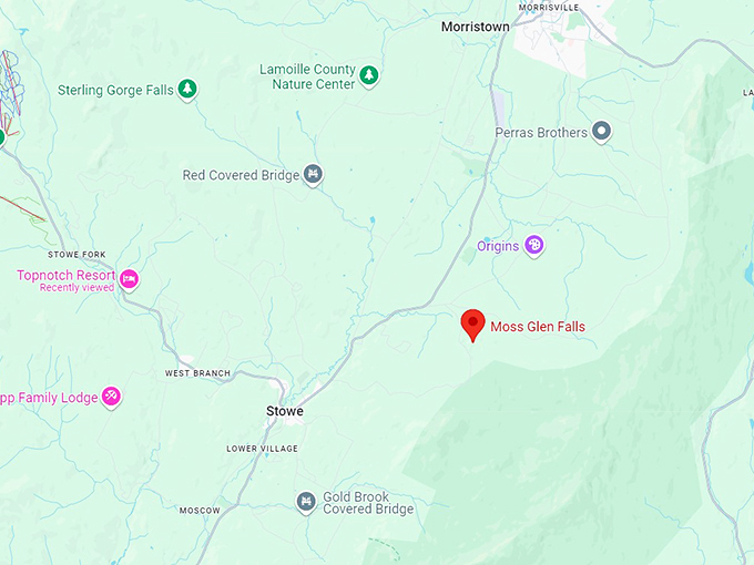 moss glen falls 10 map