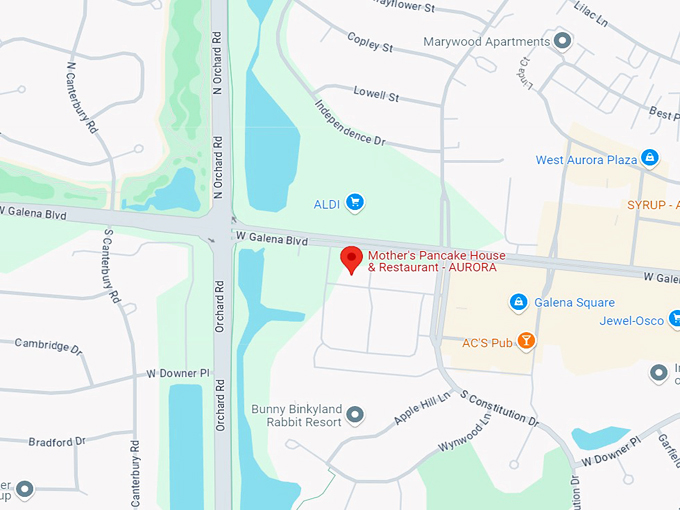 mother's pancake house & restaurant 10 map