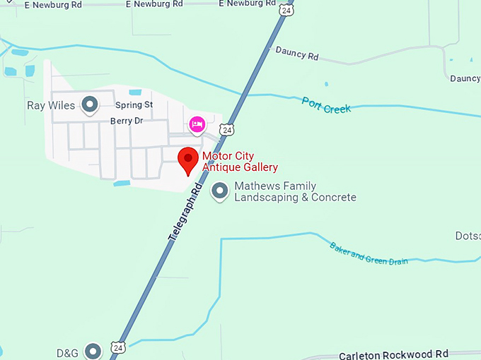 motor city antique gallery 10 map