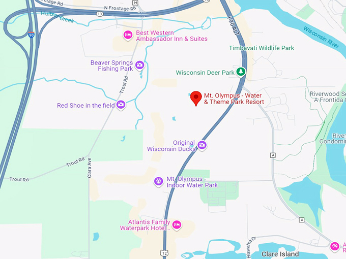 mt. olympus water & theme park resort 10 map