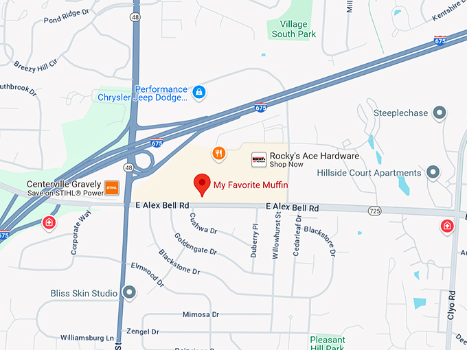 my favorite muffin 10 map