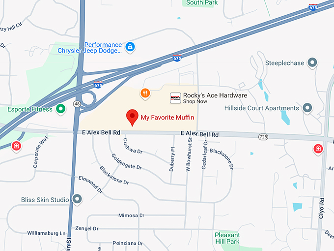 my favorite muffin 10 map