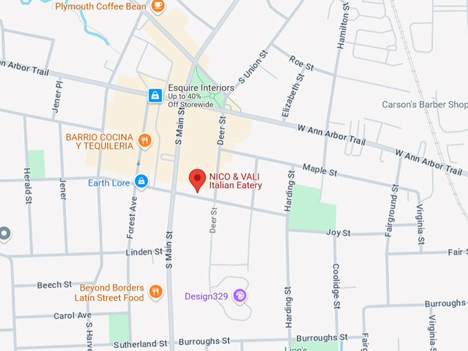 nico & vali italian eatery 10 map