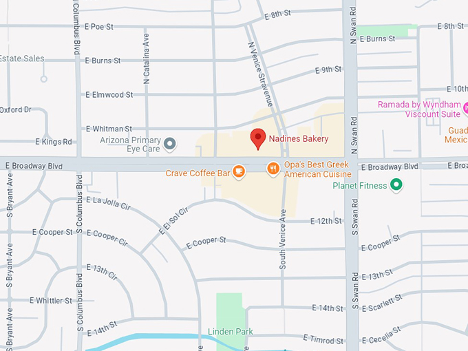 nadines bakery 10 map