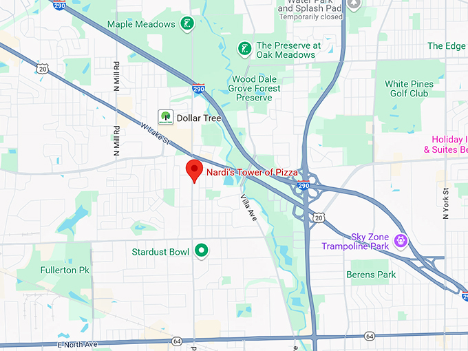 nardi's tower of pizza 10 map