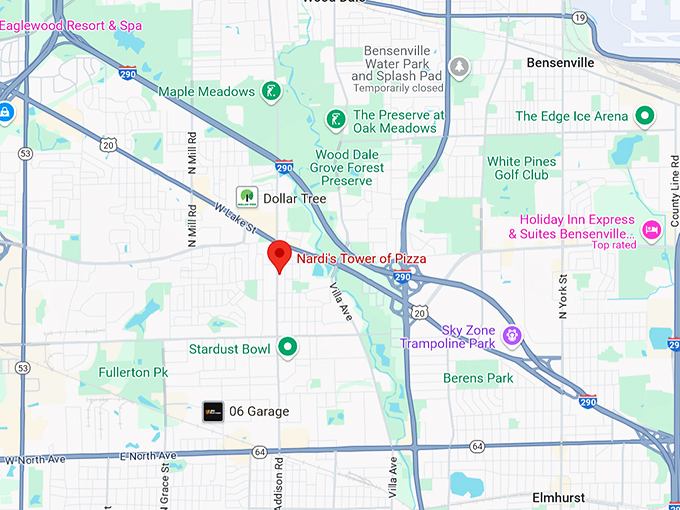 nardi's tower of pizza 10 map