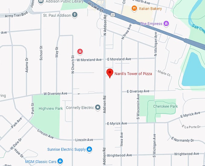 nardi's tower of pizza 10 map