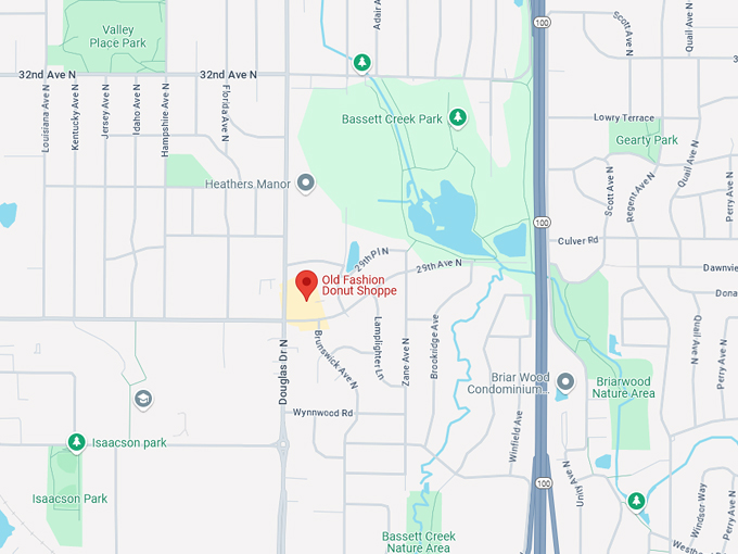 old fashion donut shoppe 10 map