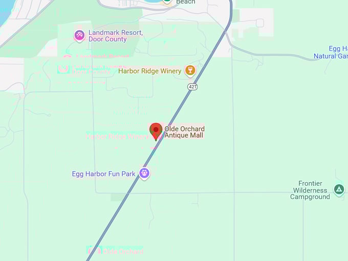 olde orchard antique mall egg harbor, wi 10 map