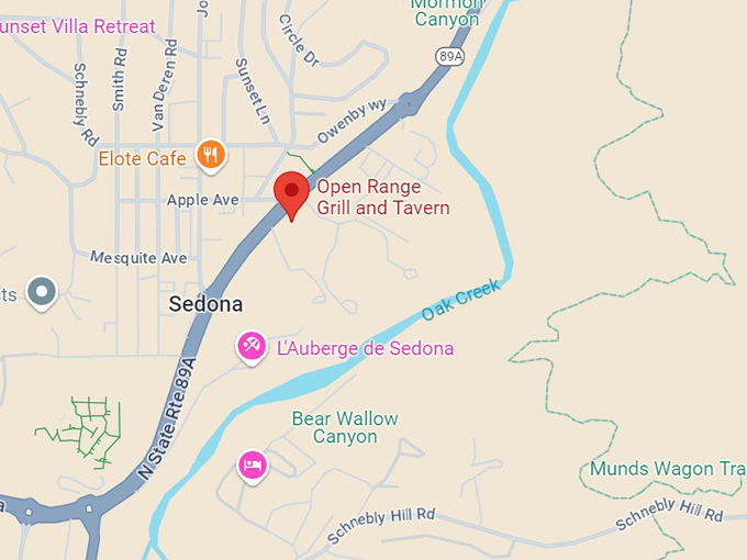 open range grill and tavern 10 map