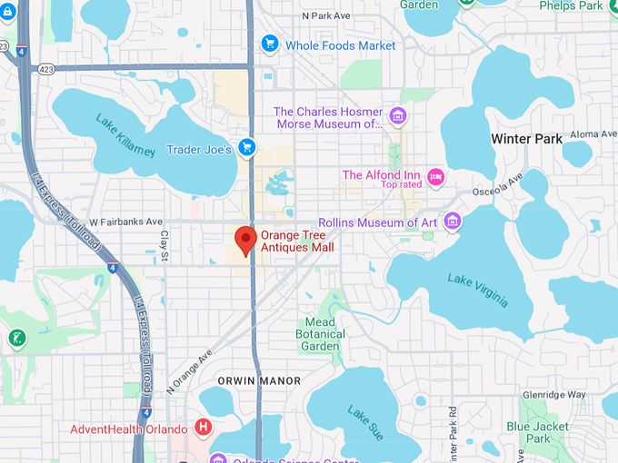 orange tree antiques mall 10 map