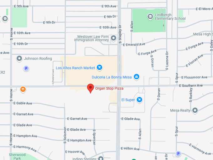 organ stop pizza 10 map