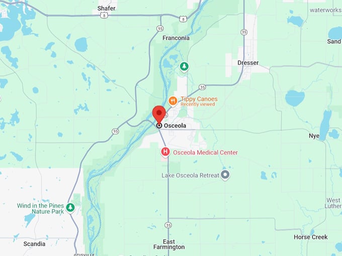 osceola, wi 10 map