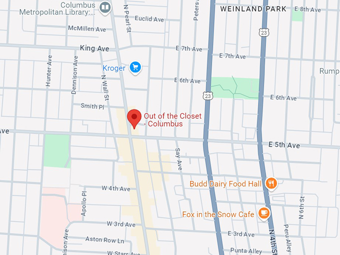 out of the closet, columbus 10 map