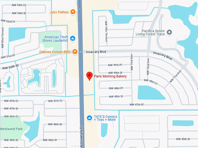 paris morning bakery lauderhill, fl 10 map