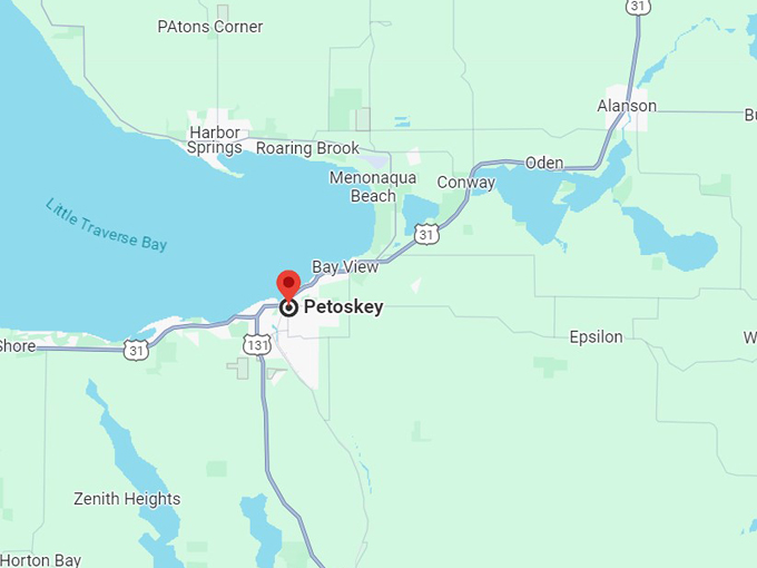 petoskey, michigan 10 map