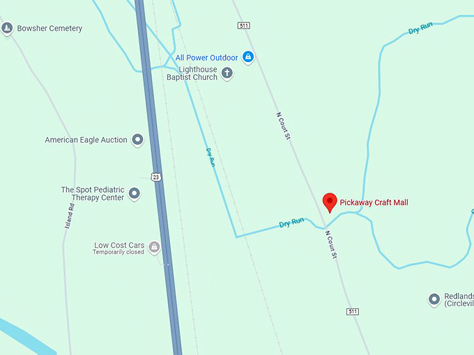 pickaway craft mall 10 map