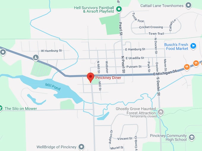 pinckney diner 10 map