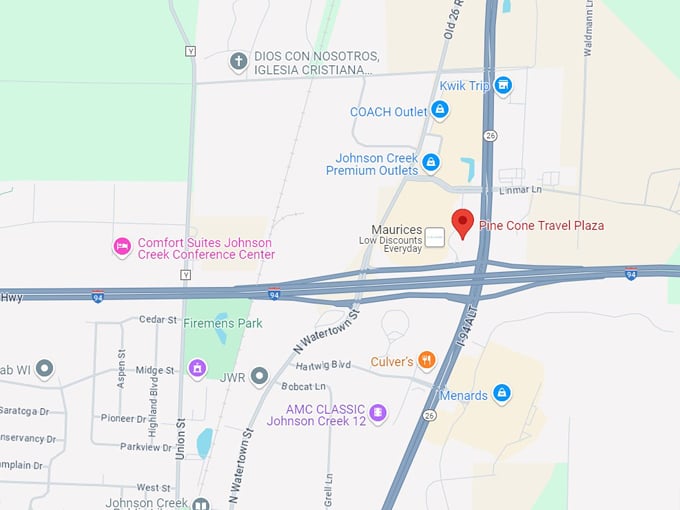 pine cone travel plaza 10 map