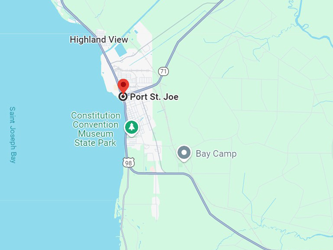 port st. joe, florida 10 map