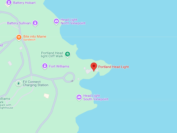 portland head light 10 map