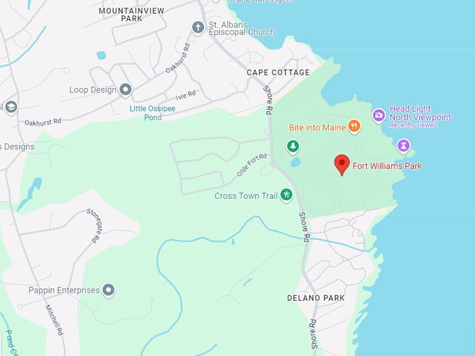 portland head light 10 map