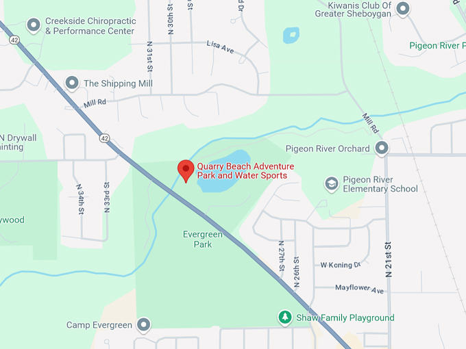 quarry beach adventure park and water sports 10 map