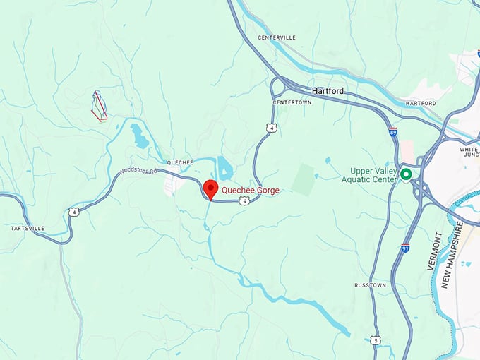 quechee gorge 10 map