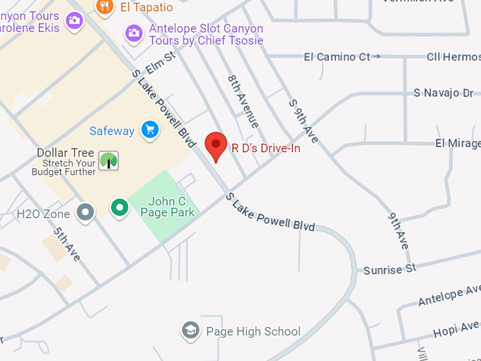 r d's drive in 10 map