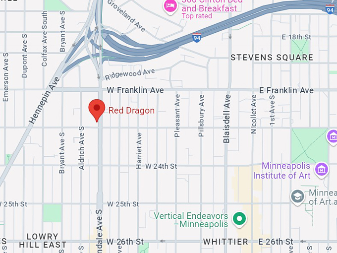 red dragon restaurant minneapolis, mn 10 map