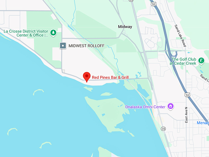 red pines bar & grill 10 map