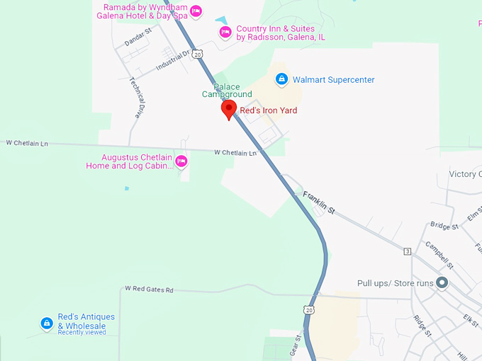 red's iron yard 10 map