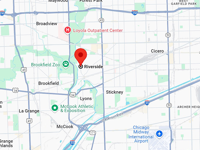 riverside, illinois 10 map