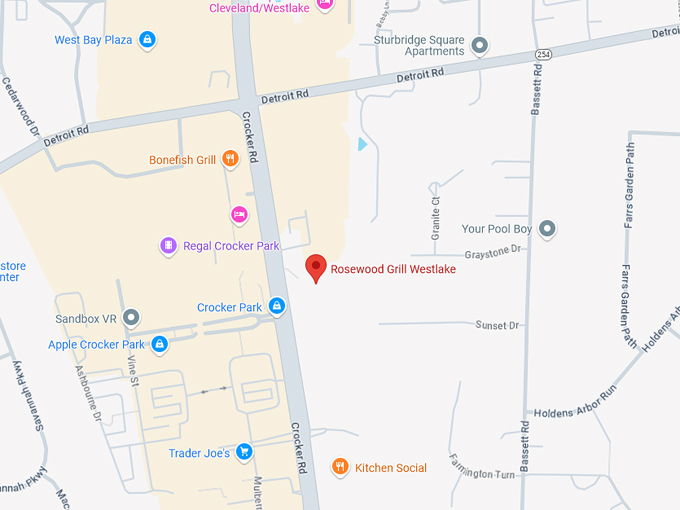 rosewood grill westlake 10 map