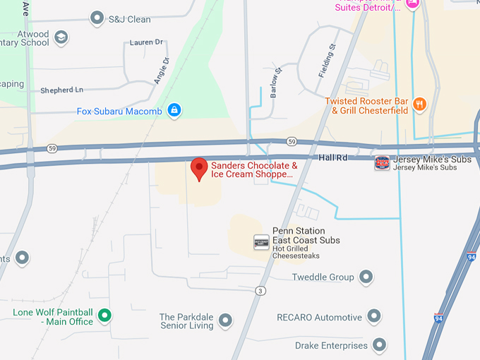 sanders chocolate & ice cream shoppe 10 map