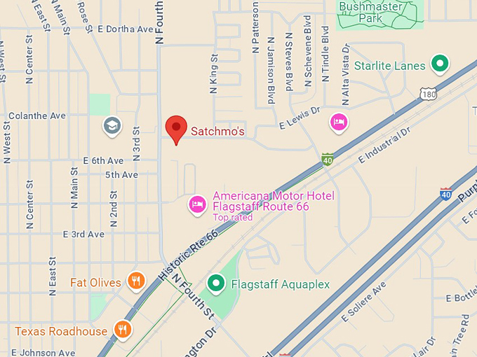 satchmo's flagstaff, az 10 map