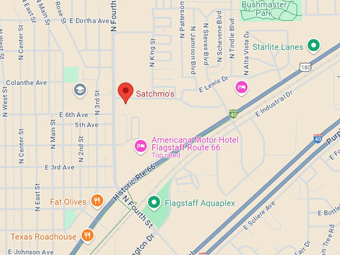 satchmo's flagstaff, az 10 map