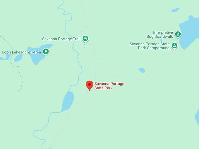 savanna portage state park 10 map