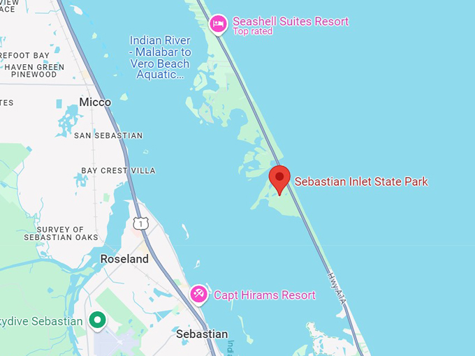 sebastian inlet state park 10 map