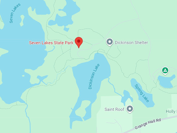 seven lakes state park 10 map