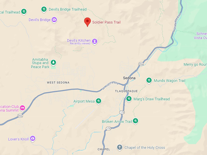 seven sacred pools via soldier pass trail 10 map