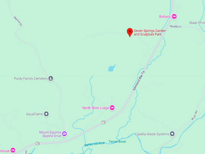 seven springs garden and sculpture park 10 map
