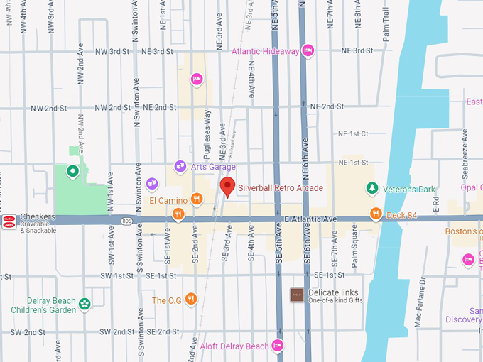 silverball retro arcade 10 map