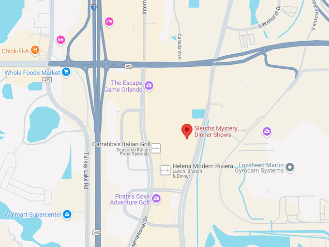 sleuths mystery dinner shows 10 map