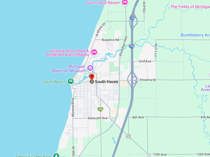 south haven, mi 10 map